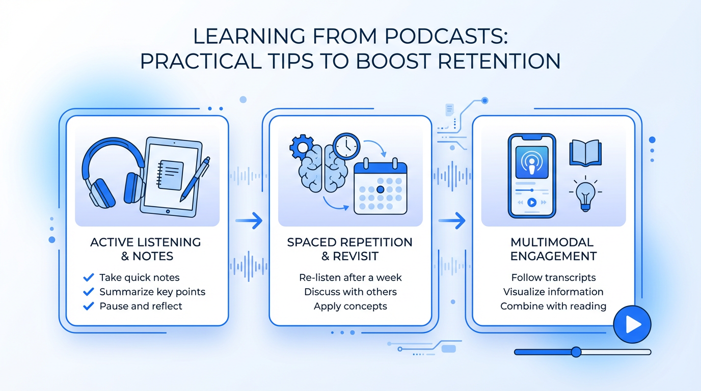 Learning from podcasts: practical tips to boost retention | SparkPod